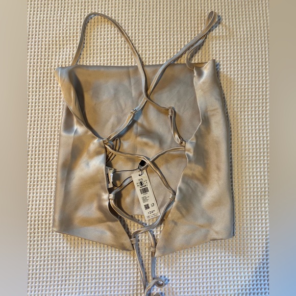 Garage | Tops | Brand New Backless Silk Shirt | Poshmark